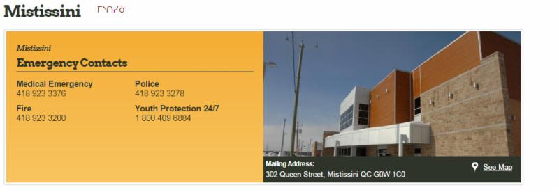 Clinique Mistissini - Horaire d'ouverture - 310 boul Mistissini ...