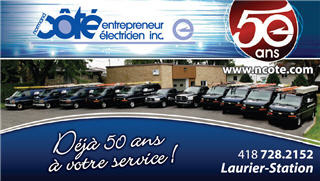 Electricien Normand Côté - Horaire d'ouverture - 134 rue Olivier ...